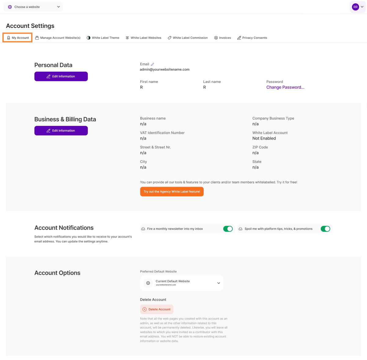 Account Settings | Effortless Account Management