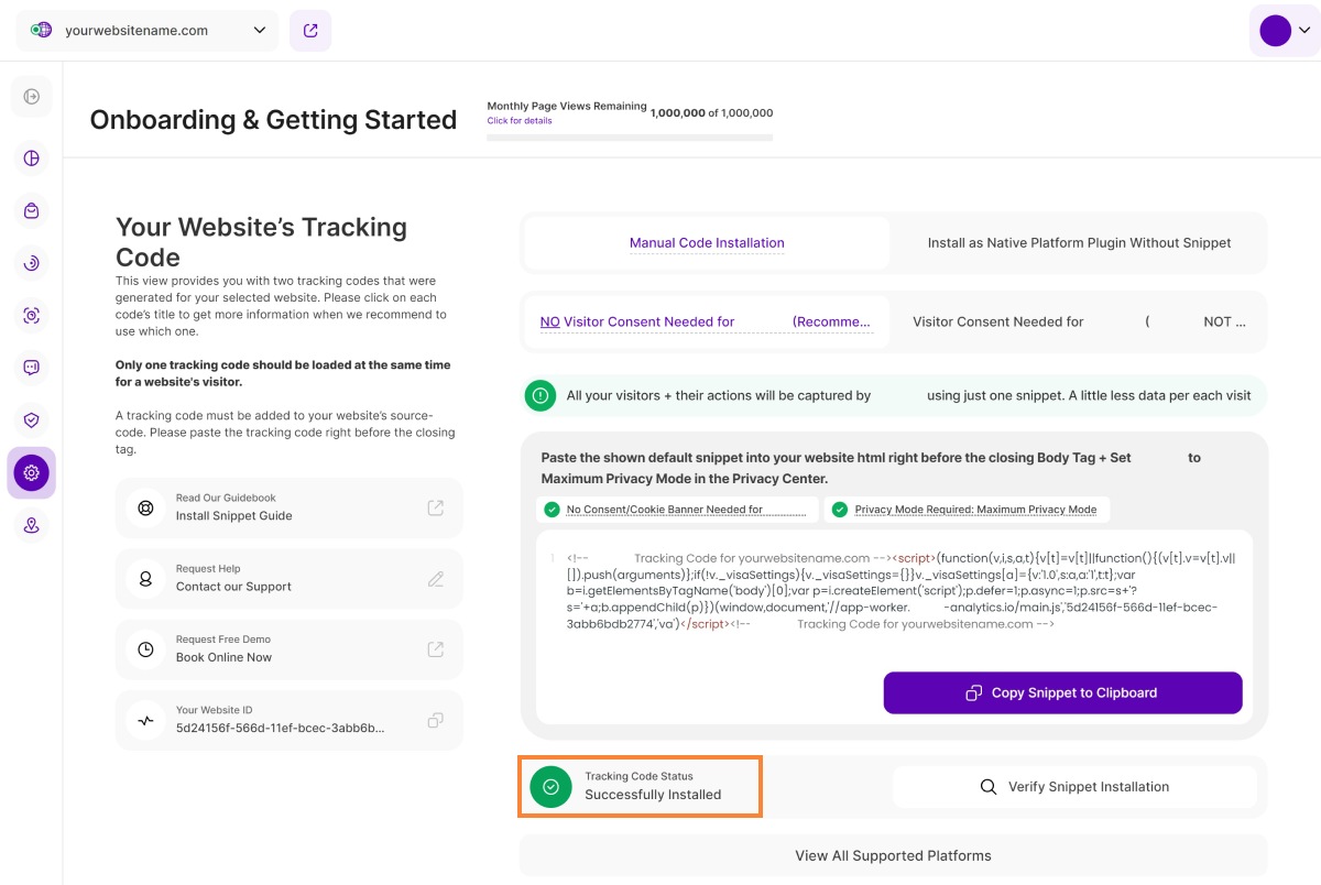 How to Install the Tracking Code and Start Collecting Website Insights